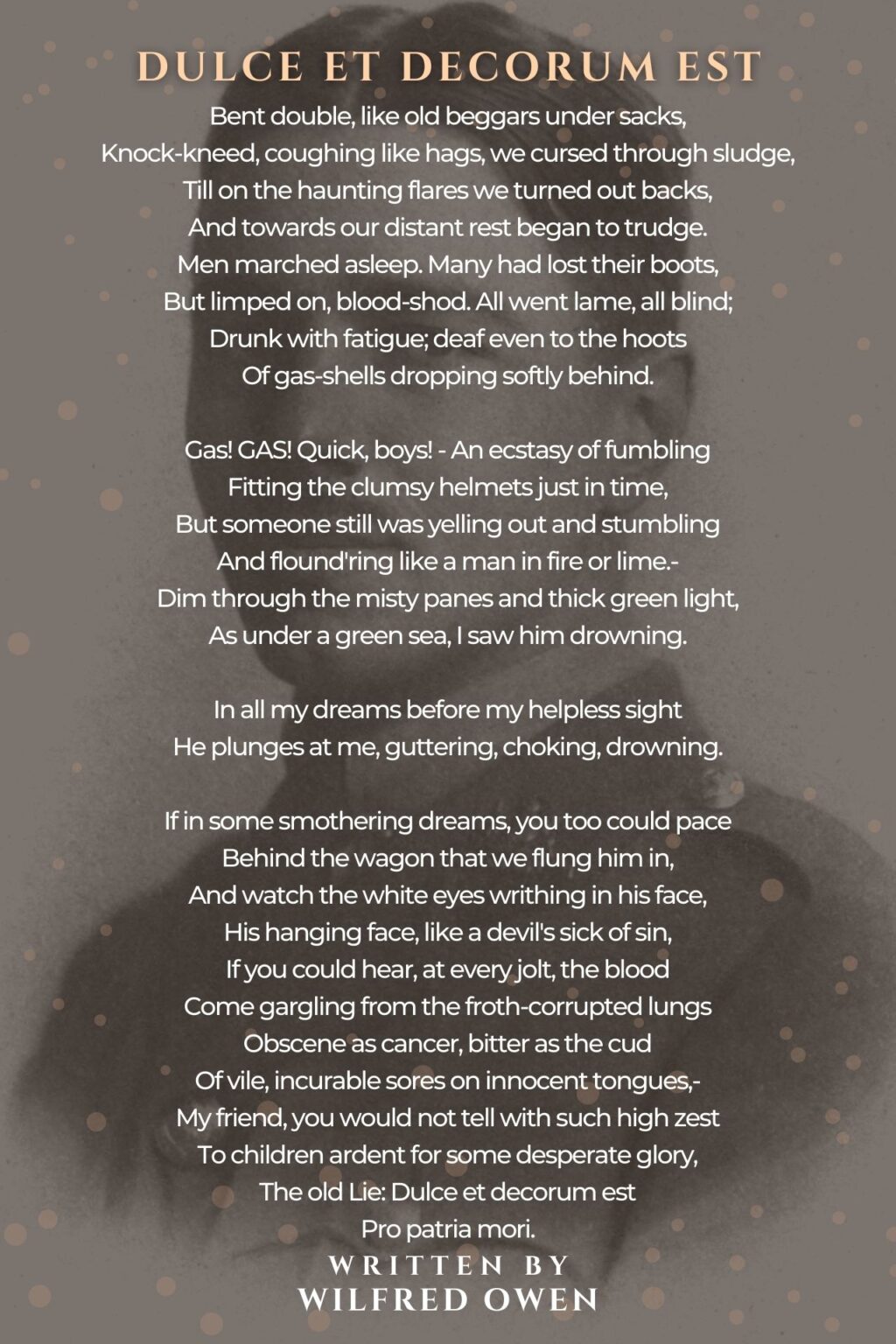 Essays on "Dulce Et Decorum Est" - Book Summary & Free Paper Examples