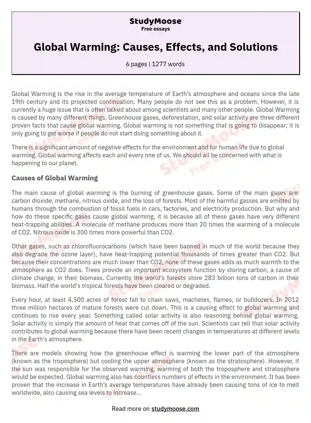  An Essay About Global Warming And Climate Change Global Warming And