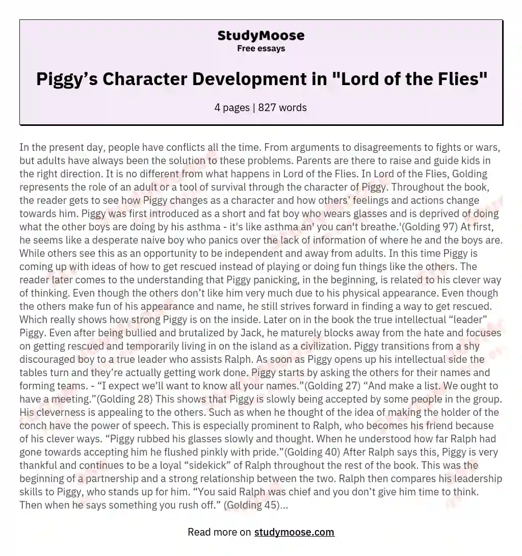  Character Development Essay Character Development Essay 2022 10 15