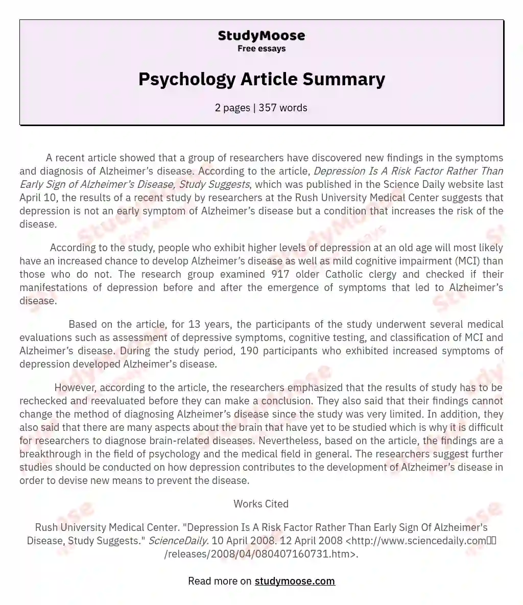 How To Write A Summary Paper On An Article A Guide To Writing A 