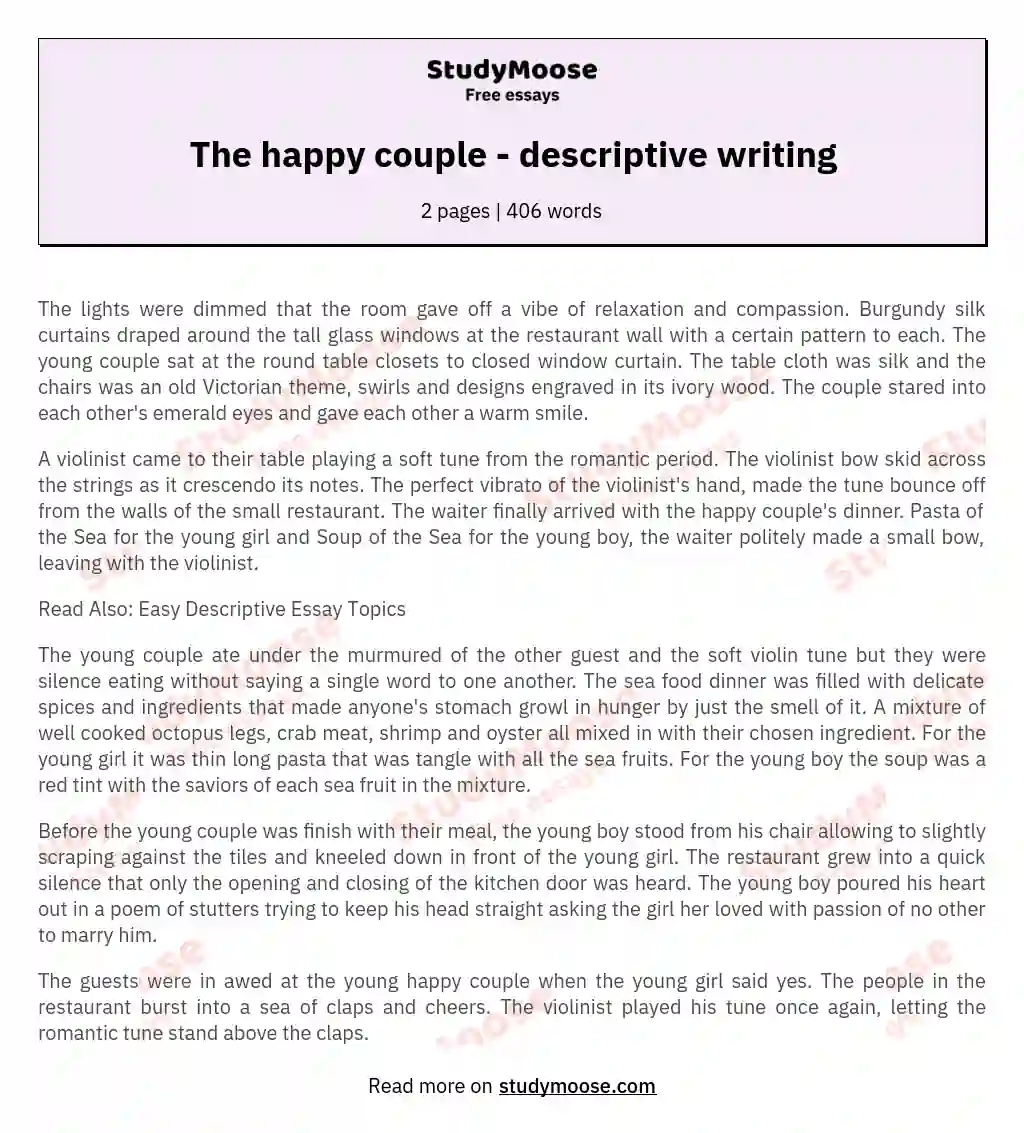  Descriptive Essay Thesis Statement Examples How To Write A Descriptive Essay With Examples 